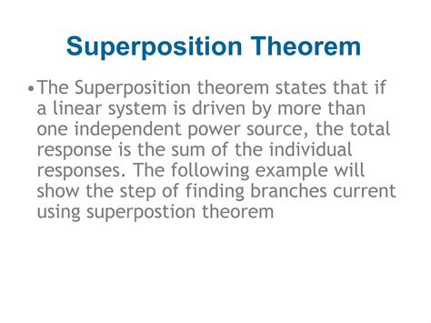 Electric Network Theorems PPT Electric Network Theorems PPT