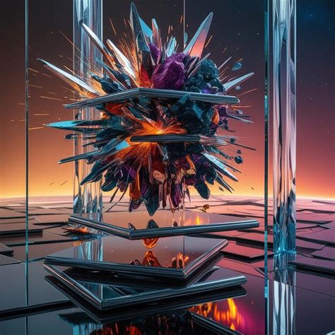Geometrical Abstract Deep 3d Depth Effect Premium Ai Generated Image