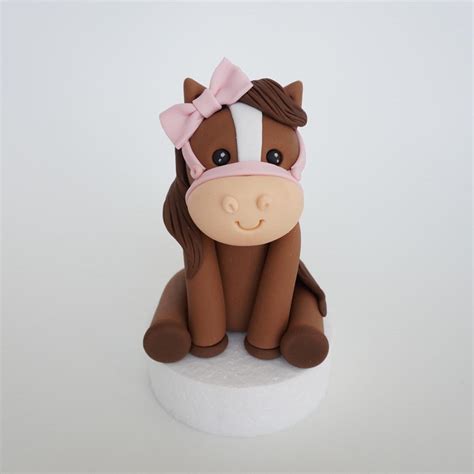 Fondant Horse Cake Topper Pony Party Decoration Handmade Etsy
