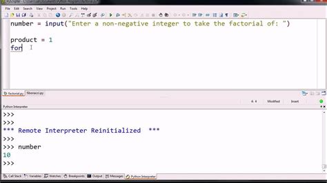 Writing A Simple Factorial Program Python 2 Youtube