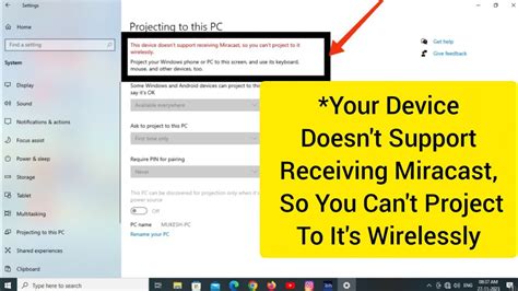 How To Fix This Device Doesnt Support Receiving Miracast So You Cant