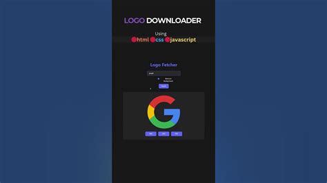 Logo Searching Website Using Html Css And Javasccript Coding
