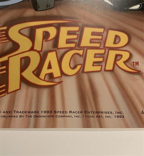 Original Tatsunoko Productions Poster Go Speed Racer Go Signed By