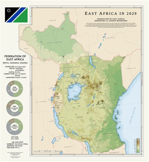 East African Federation Map From R Geosim A Geopolitical Roleplaying