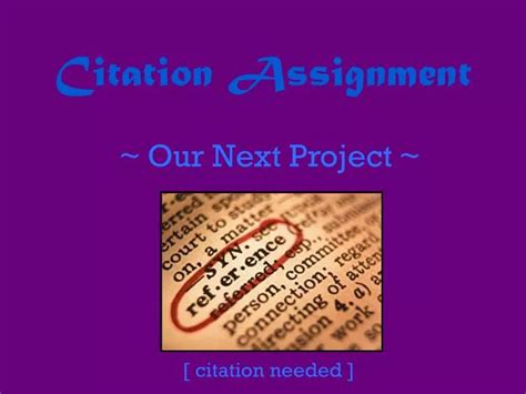 Ppt Citation Assignment Powerpoint Presentation Free Download Id