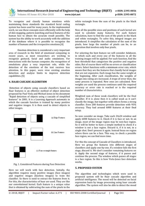irjet review on mood detection using image processing and chatbot