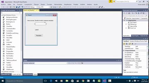 Visual Basic 2015 Mayormenor De Edad If Then Else Principiantes
