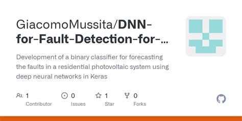 Github Giacomomussitadnn For Fault Detection For Residential Pv