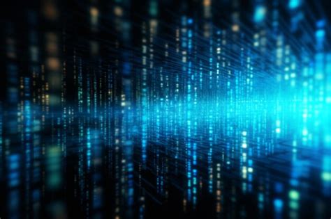 Generative Ai Image Of Abstract Technology Background With Blue Binary