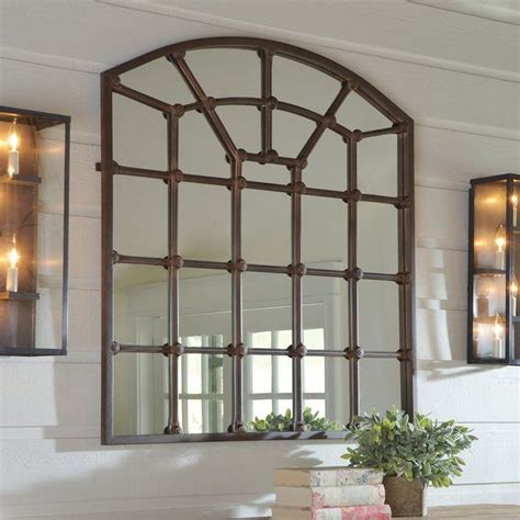 Iron Grid Mirror Rust Mirror Dining Room Dining Room Small Dining Room Mirror Wall