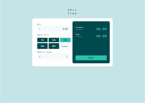 Frontend Mentor Tip Calculator App Using Html Css And Javascript Coding Challenge Solution