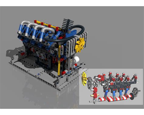 Lego Moc Inline 4 Cylinder Engine By Brickbuildingfox Rebrickable