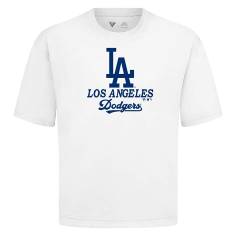 Mens Los Angeles Dodgers Levelwear White Team Surge Luxe Signature Knit T Shirt
