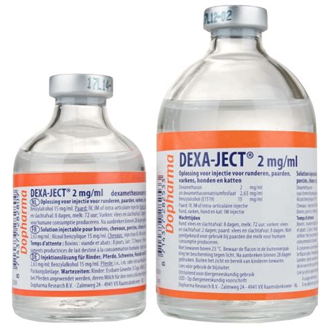 Dexa Ject 2 Mgml Solution For Injection For Cattle Horses Pigs Dogs