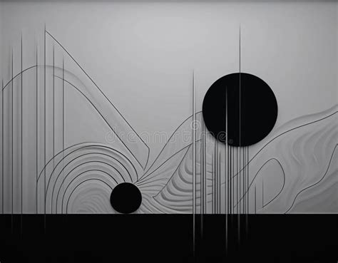 Minimalist Line Art With Abstract Geometric Patterns Clean Simple