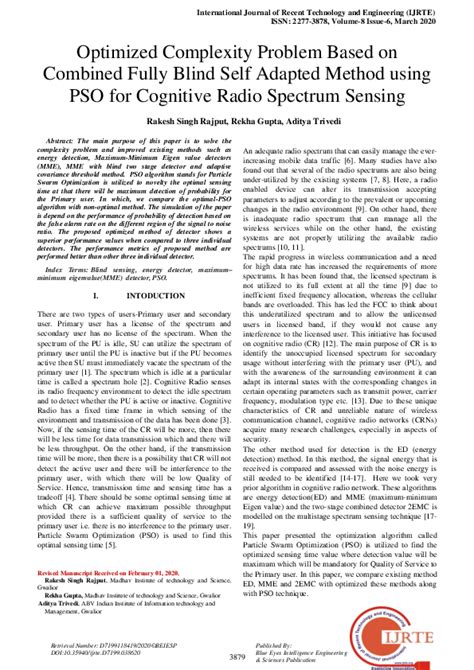 Pdf Optimized Complexity Problem Based On Combined Fully Blind Self Adapted Method Using Pso