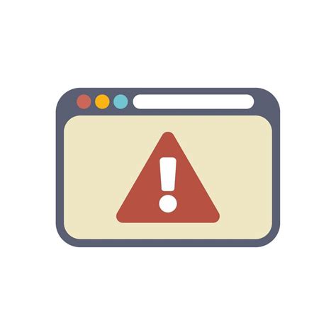 Web Browser Window Displaying Warning Sign Icon 51244733 Vector Art At Vecteezy
