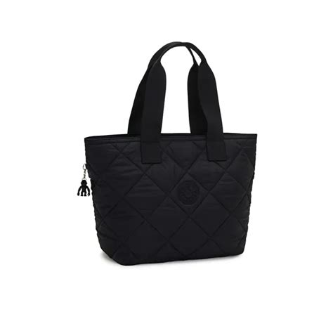 【kipling官方旗艦館】菱格耀岩黑手提大容量托特包 Irica Momo購物網 好評推薦 2023年12月