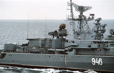 A Starboard Side Amidships View Of The Soviet Krivak Ii Class Guided Missile Frigate 946