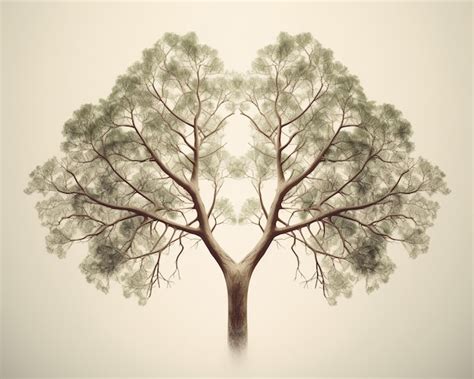 Premium AI Image A Tree With A Heart In The Middle