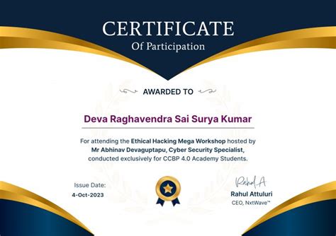 Excited To Have Participated In The Ethical Hacking Mega Workshop Ethicalhacking