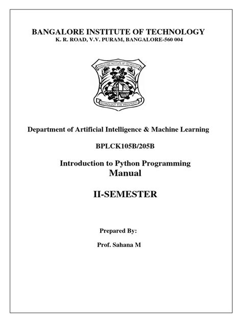 Python Manual 1 5 Programs Download Free Pdf Computer File