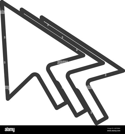 Computer Mouse Cursor Icon With Cursor Trail In Simple Vector Style Stock Vector Image And Art Alamy