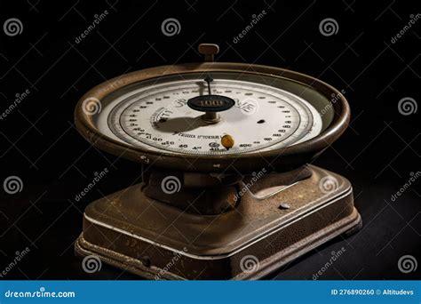 Old Weight On Scale Showing A Decrease In Weight Over Time Stock