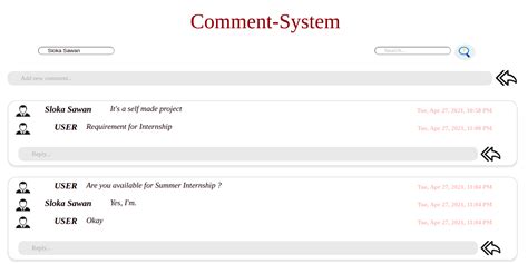 Github Sawanslokacomment System A Portal Developed As A Chatting