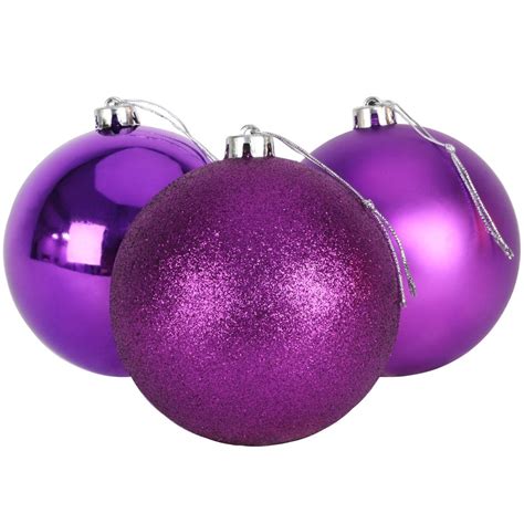 3 150mm Extra Large Baubles Shiny Matte And Glitter Design Christmas Decorations Champagne