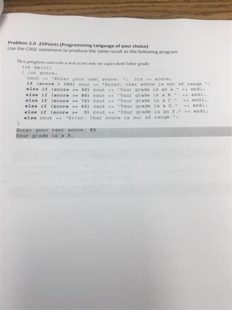 Solved Problem 30 25points Programming Language Of Your