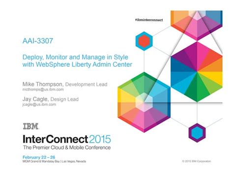 Deploy Monitor And Manage In Style With Websphere Liberty Admin Center Ppt