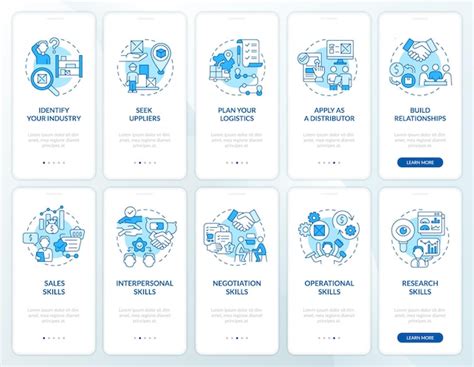 Premium Vector Distribution Business Startup Tips Onboarding Mobile