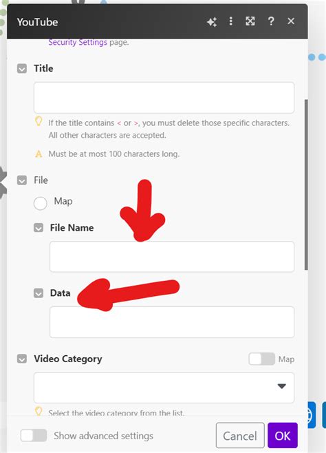 New Youtube Module What Do I Fill In In The Fields How To
