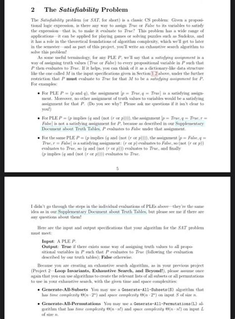 Solved 2 The Satisfiability Problem The Satisfiabiaify