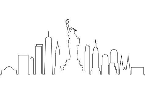 Visual Arts New York City Skyline Stencil Stencils And Templates Pe