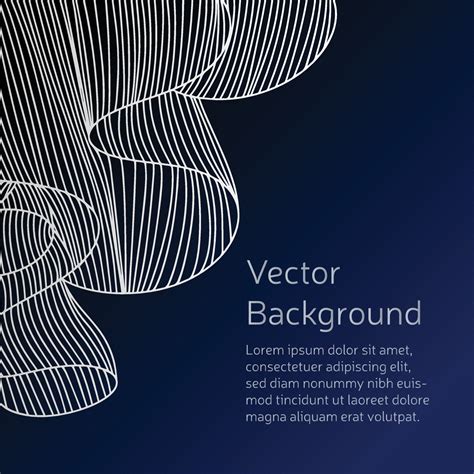 Abstract Hand Draw Square Vector Background On Dark Blue Color Vector