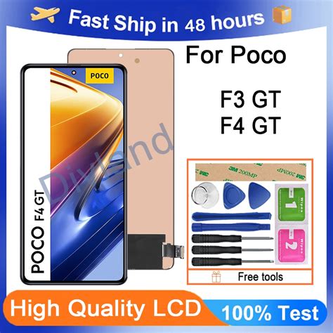 Original AMOLED TFT Xiaomi Poco F3 GT Poco F4 GT LCD Display Touch Screen Digitizer Replacement