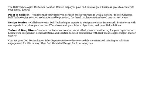 The Dell Technologies Customer Solutions Center White Paper—cloud