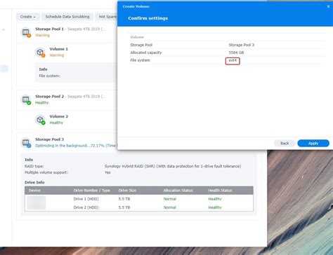 Synology Not Giving Me Btrfs Option When Creating Volume Rsynology