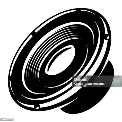 Monochrome Speaker Template Element For The Logo Vector Illustration