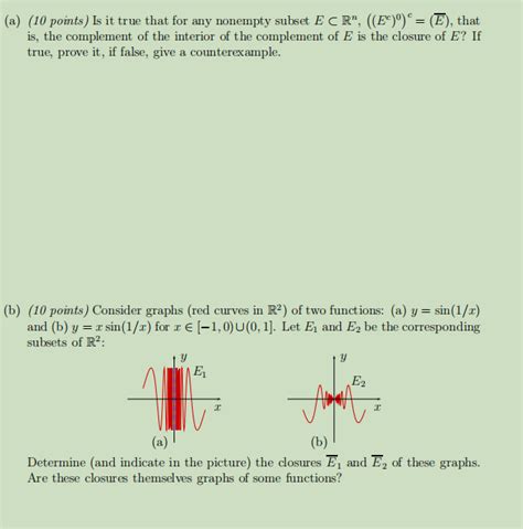 Solved A 10 Points Is It True That For Any Nonempty