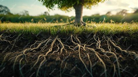 Premium Ai Image The Root System Of Agricultural Land Depicting The