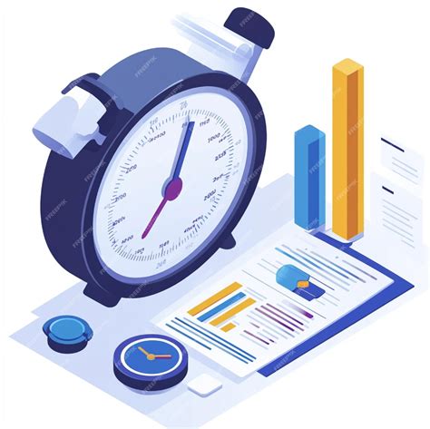 Illustration Of Time Tracking Data Analysis And Reports Premium Ai