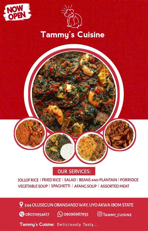 Food Vendor Flyer Design For Tommys Cuisine