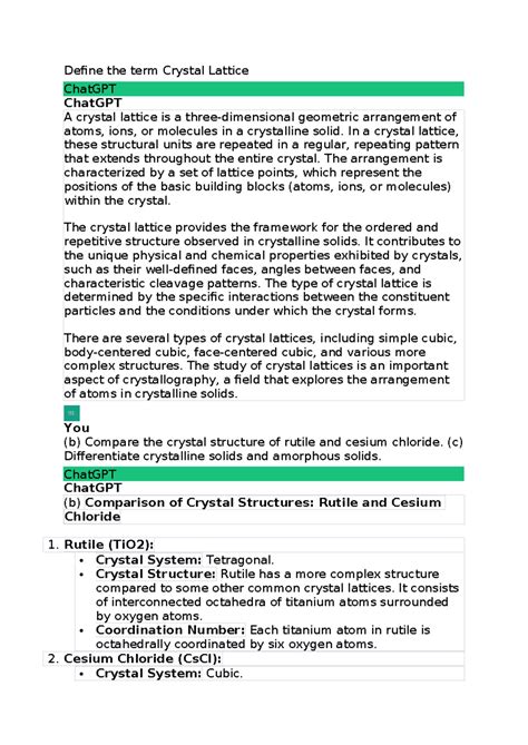 Define The Term Crystal Lattice Define The Term Crystal Lattice