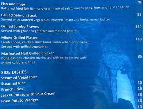 Carta De Marjan Pool Bar Restaurant Ras Al Jaima