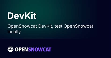 Devkit Opensnowcat