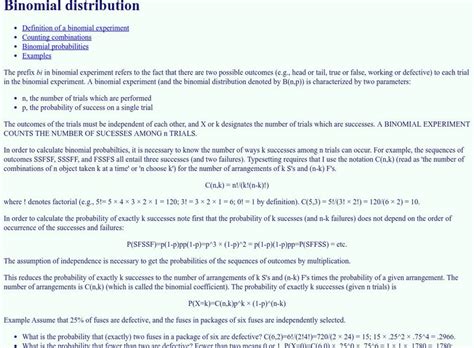 Introduction To Statistical Methods Binomial Distribution Activity For 9th 10th Grade