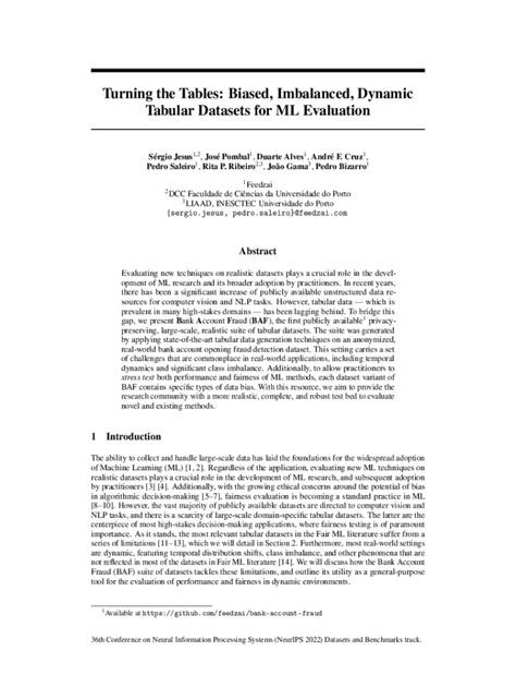 Fillable Online Turning The Tables Biased Imbalanced Dynamic Tabular